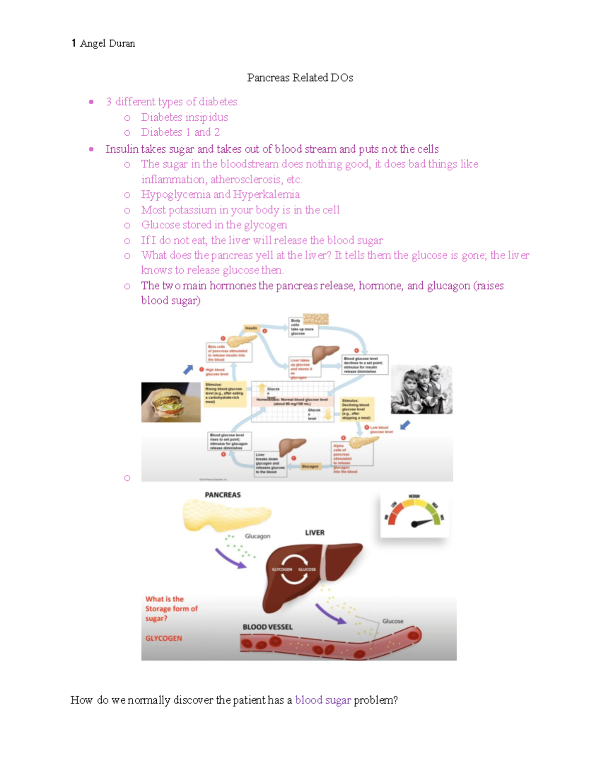 Nurs 300 Week 3 - Pancreas-Related Disorders and Diabetes Management ...