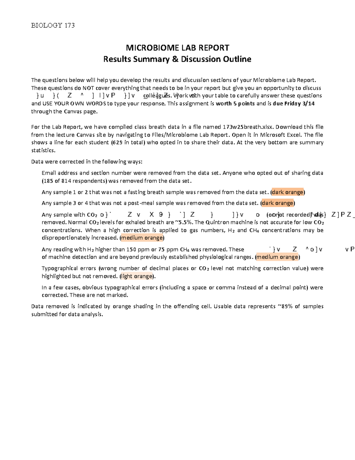 Microbiome Lab Report Results - BIOLOGY 173 Answer Key - Studocu