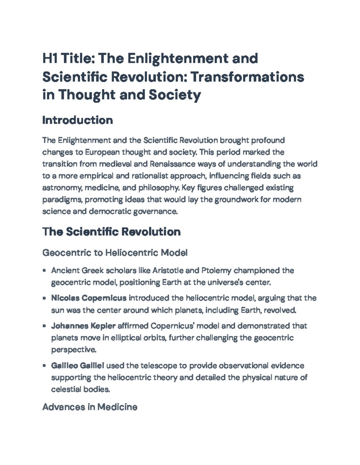 The Enlightenment and Scientific Revolution: Transformations in Thought ...