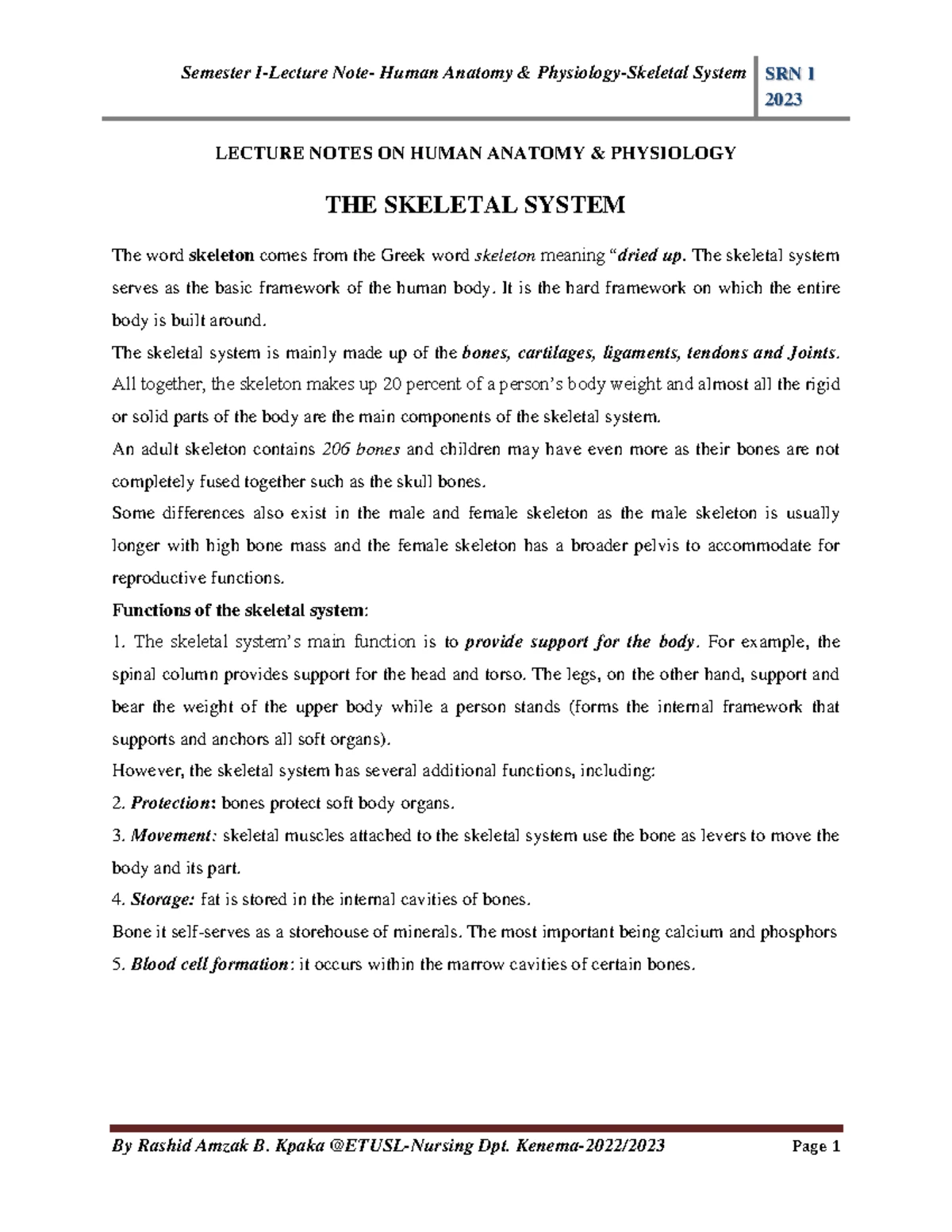 Lab4 Axial N - Hands On Lab 4: Axial Skeletal System Submission ...