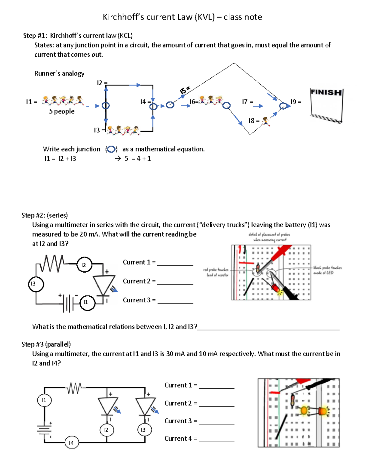 Kirchhoff's Current Law (KVL) Class Notes & Circuit Analysis - Studocu