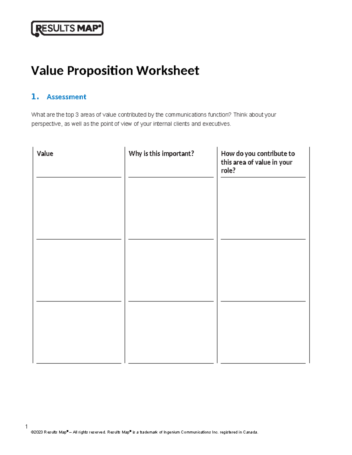 Value-Proposition-Worksheet - Bachelor of science inEntrepreneurial ...