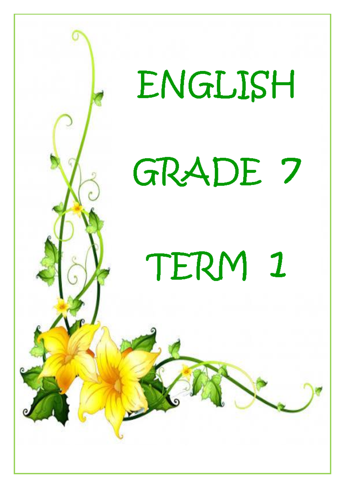 Grade 7 English Term 1 Overview: Nouns, Verbs, and Writing Skills - Studocu