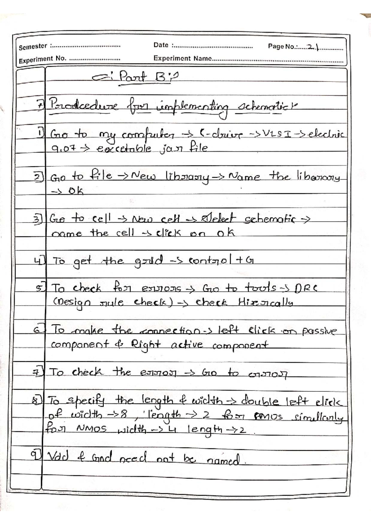 VLSI 6th Sem: CMOS Inverter & Operational Amplifier Experiments - Studocu