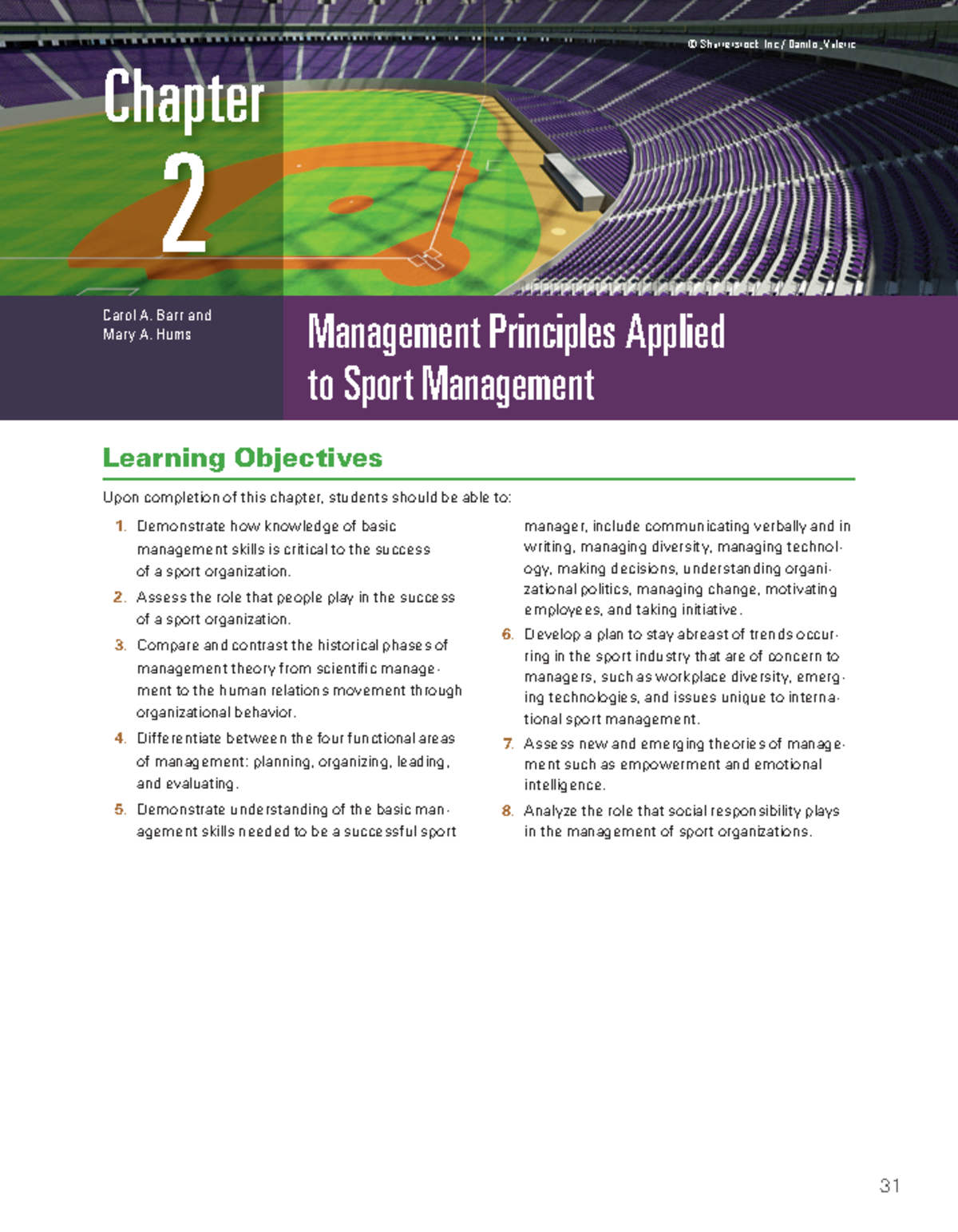 Chapter 2 - Management Principles in Sport Management: Key Concepts - Studocu
