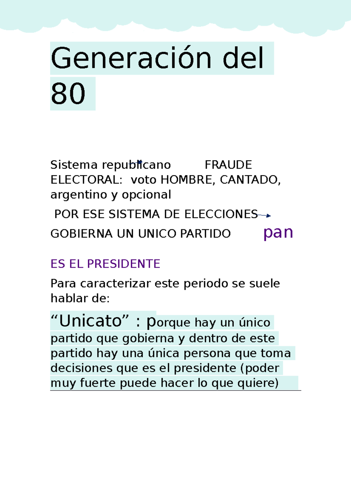 Generación del 80 1 - Resumen ICSE GENERACION 80 Y GOBIERNOS RADICALES ...