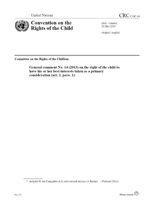 general comment - United Nations CRC/C/GC/ Convention on the Rights of ...