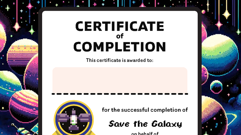 Galaxy-cert - COMPLETION of CERTIFICATE This certificate is awarded to: for the successful - Studocu
