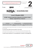 English Level 2 - 12 (NCEA 2) - National Certificate of Educational ...