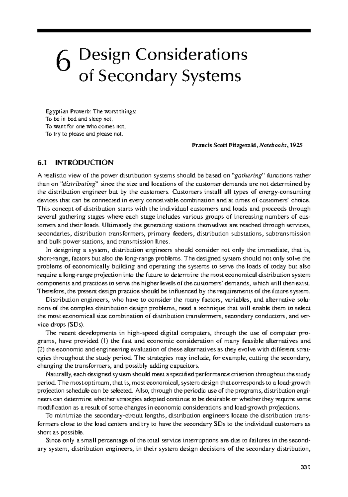 Design Considerations for Secondary Systems in Electric Power ...