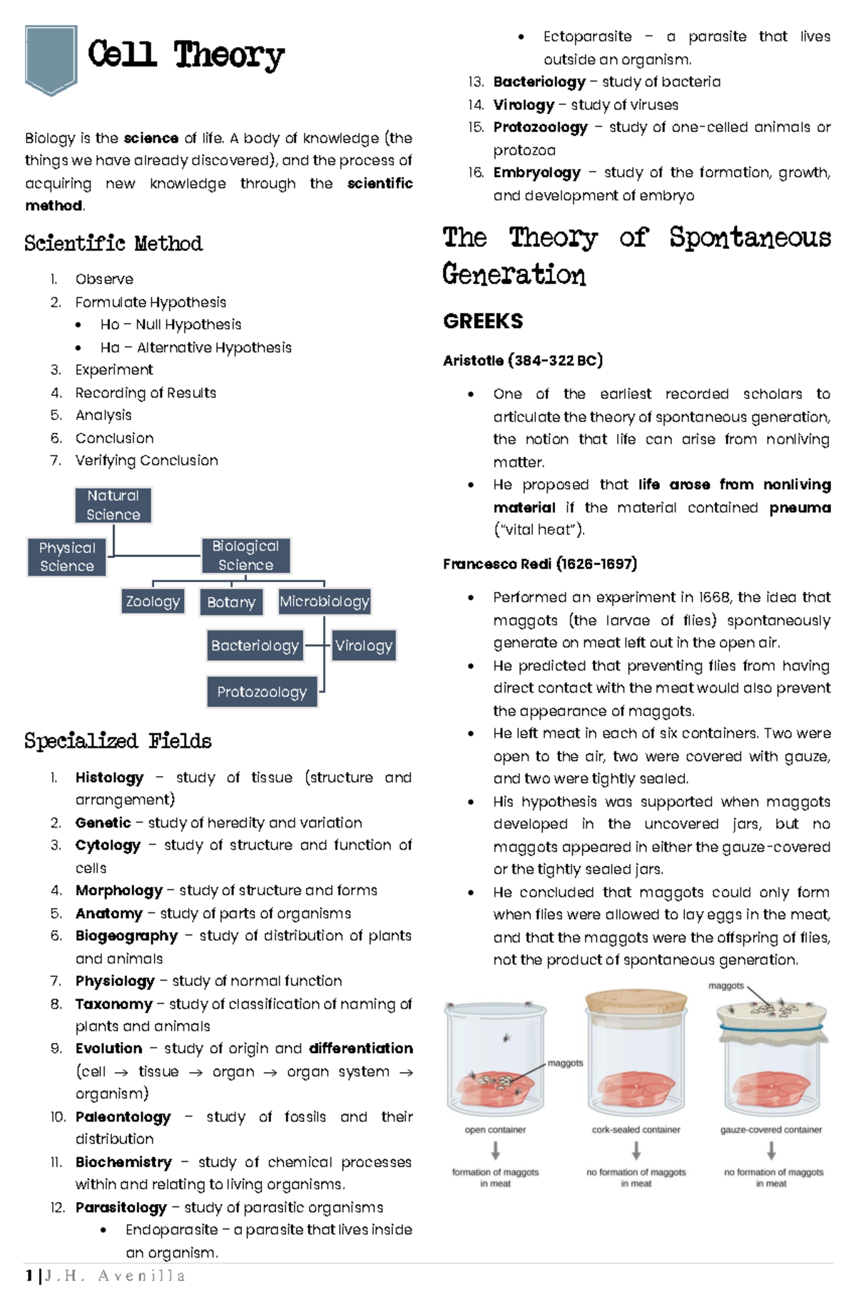 General Biology Reviewer 1 - Biology is the science of life. A body of ...