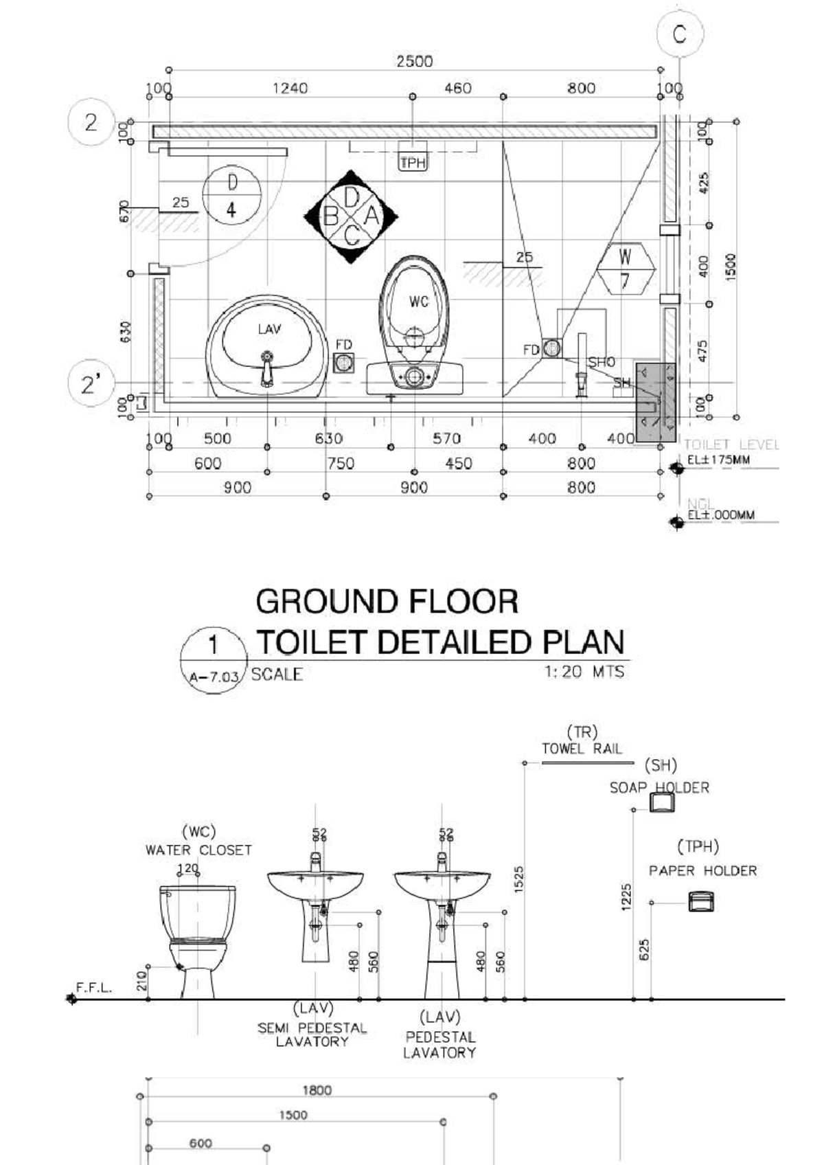 C 2500 Detailed Toilet Plan & Blowup Practice Plans - Studocu