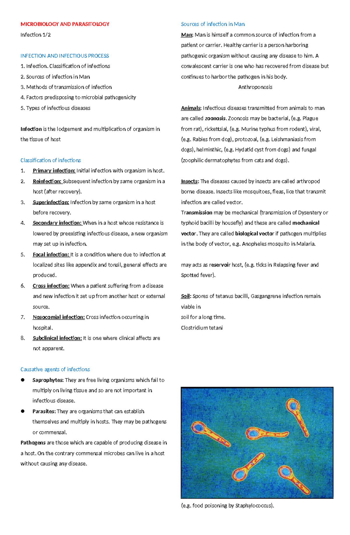 Asdsdasda - t6 yugy - MICROBIOLOGY AND PARASITOLOGY Infection 1 ...