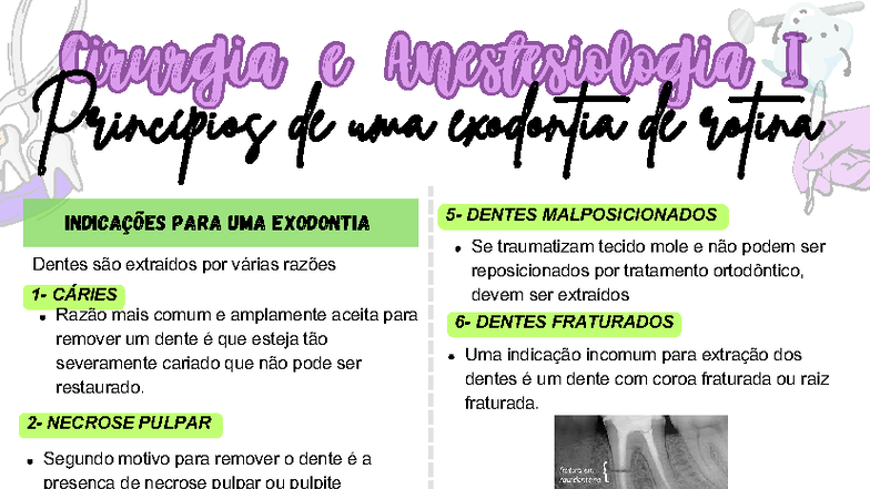 Exodontia Simples: Princípios e Indicações - Cirurgia e Anestesiologia ...