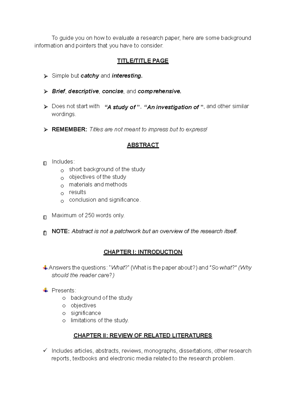 Guidelines in Writing an Research Paper - To guide you on how to ...