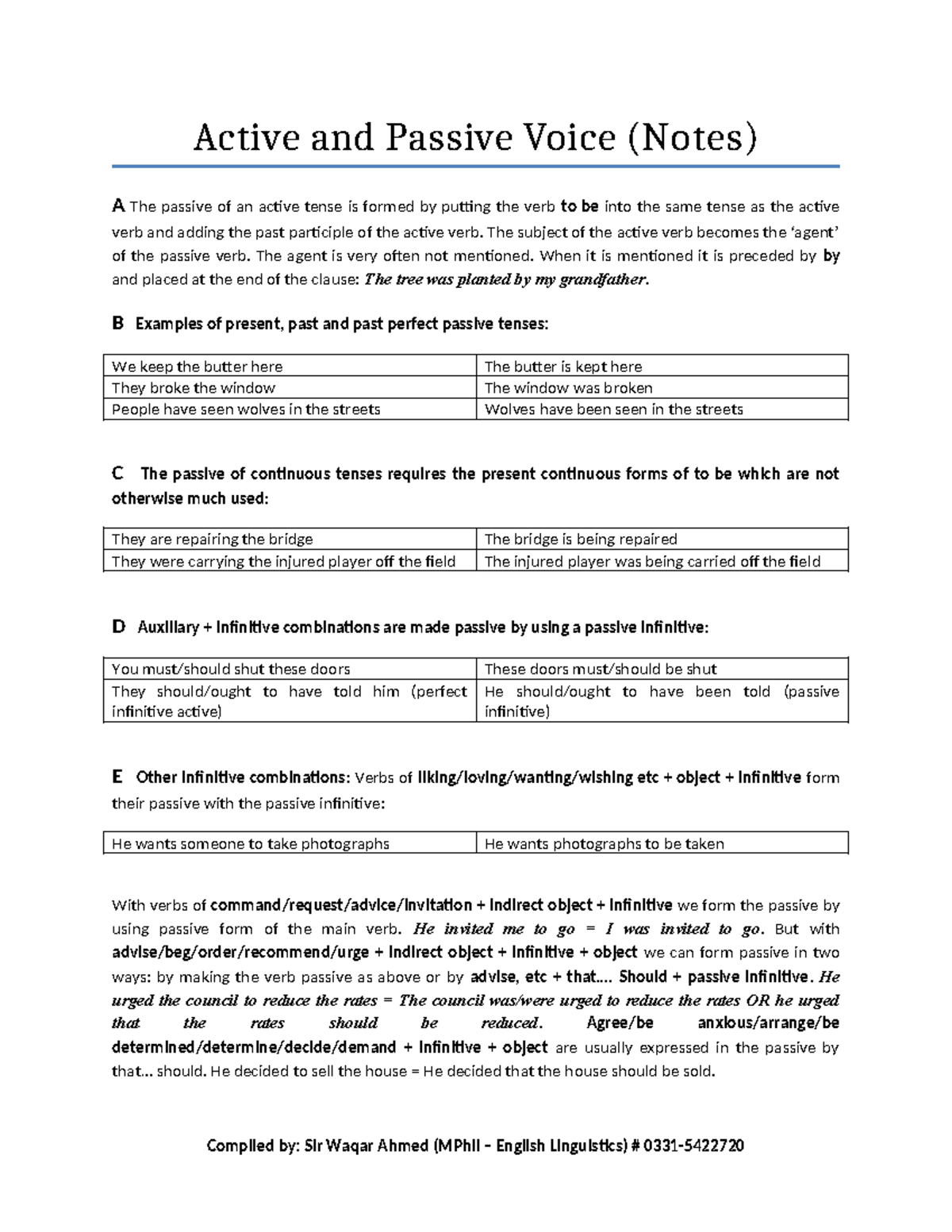 Active and Passive Voice: Comprehensive Notes for NOA - Studocu
