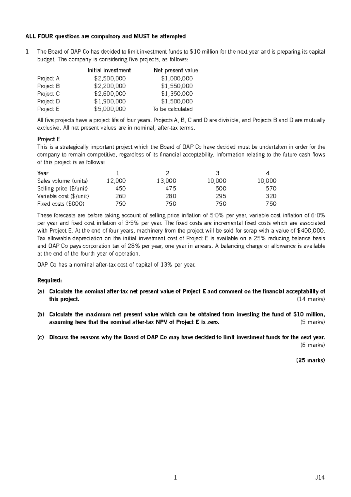Final Exam Questions for Financial Management (FM101) - Studocu