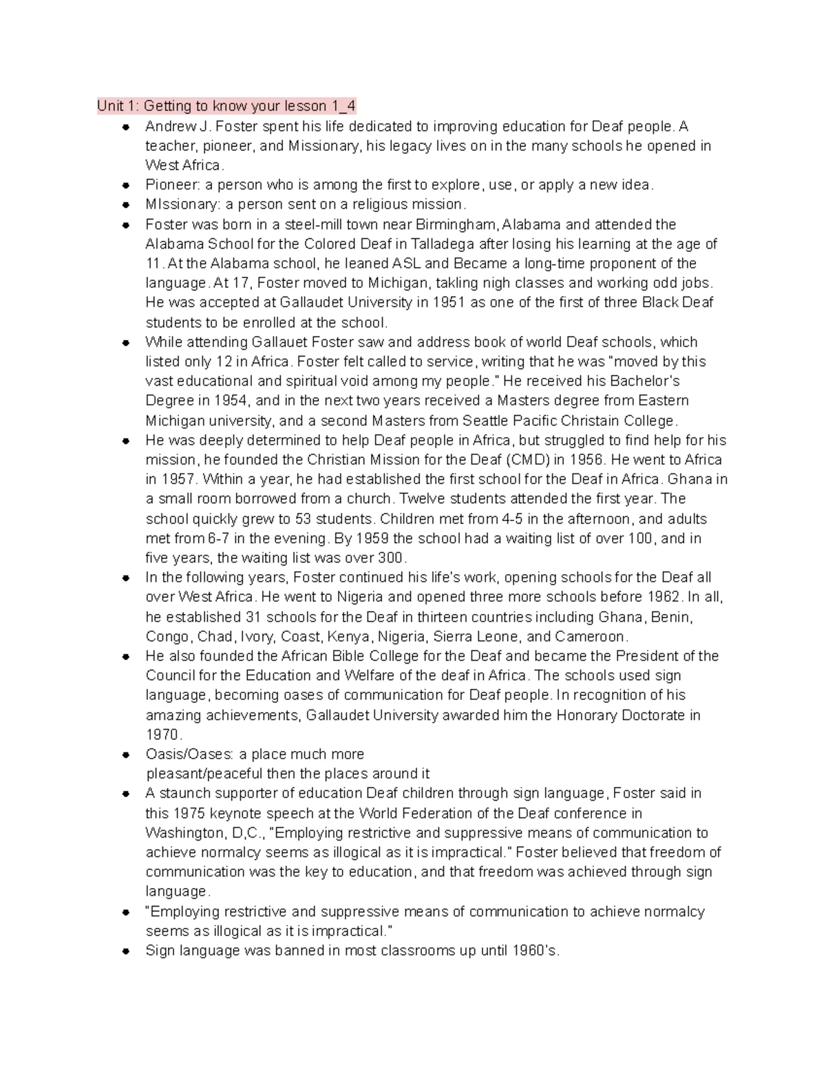 ASL Notes from Homework - SN 1:1-Strategies for Learning American Sign ...