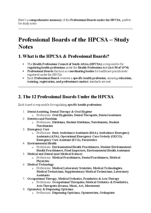 HPCSA Booklet 1: General Ethical Guidelines for Health Care Professions ...