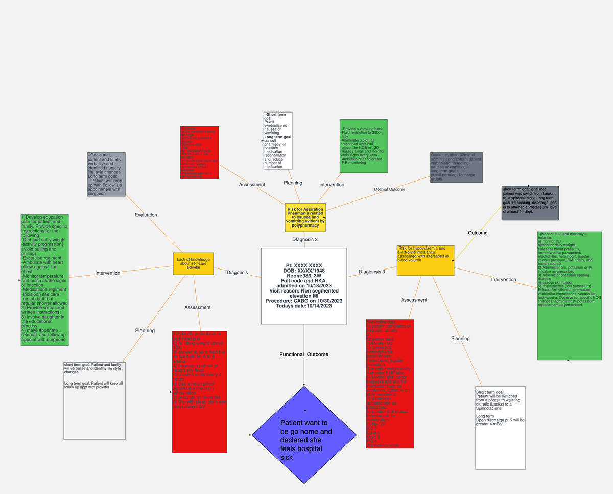 NUR420 Nursing Concept Map for Patient Care Management - Studocu