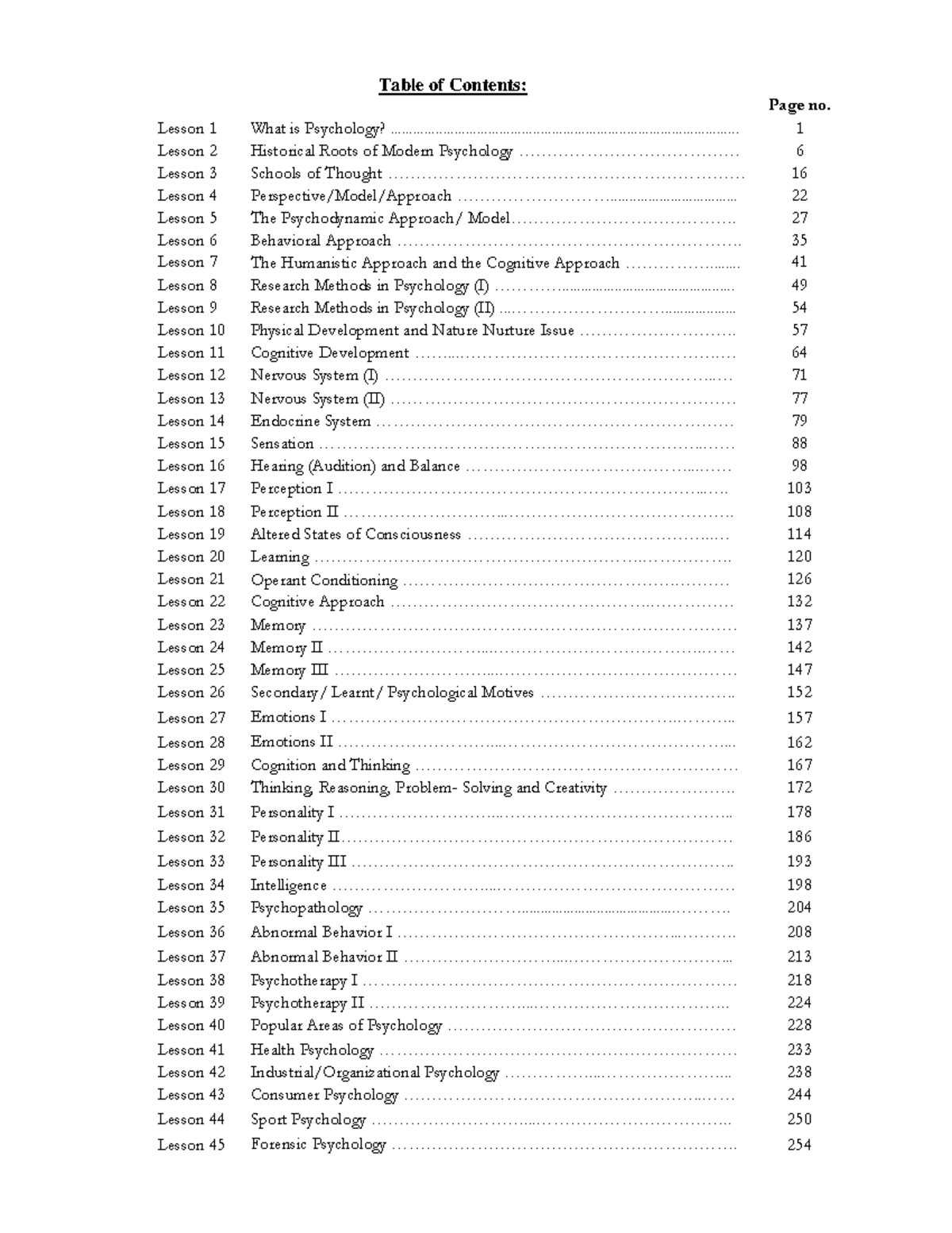 Introduction to Psychology - PSY101: Comprehensive Lesson Overview ...