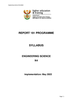 Engineering Science N4 - Grade: 12 - Further Education and Training ...