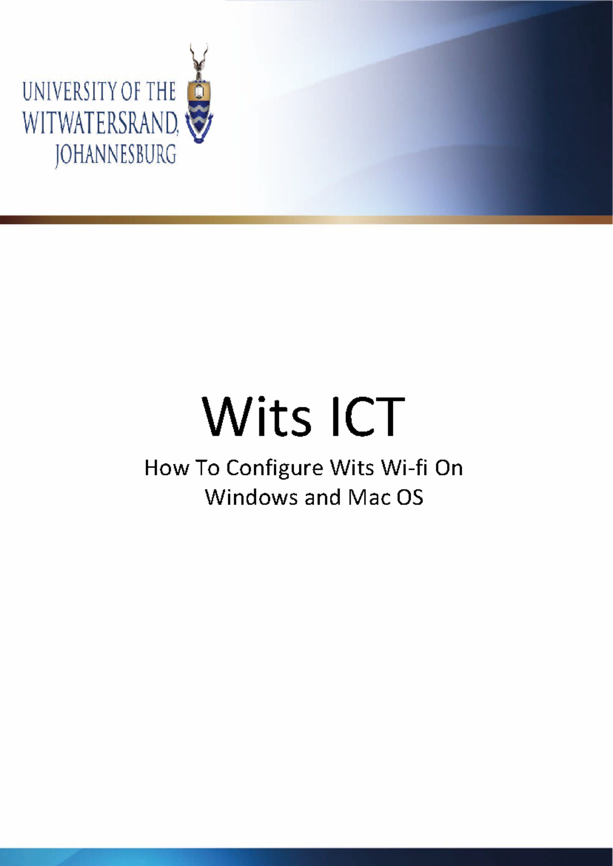 Configuring Wits Wi-Fi on Windows and Mac OS: A Step-by-Step Guide ...