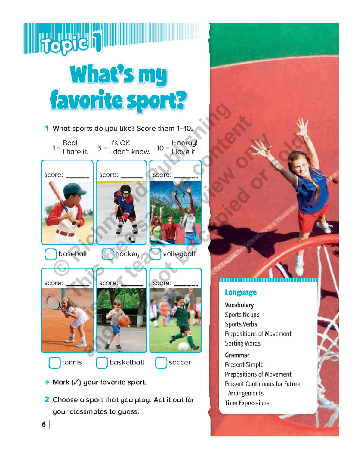 Compass Level 2 Language Log: Sports Vocabulary and Activities - Studocu