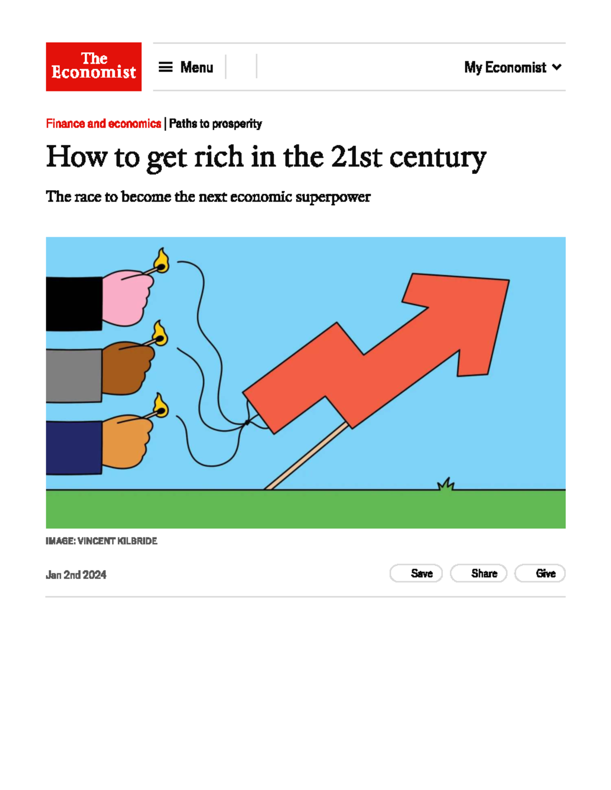 Economist 2024: Paths to Prosperity and Economic Superpowers - Studocu