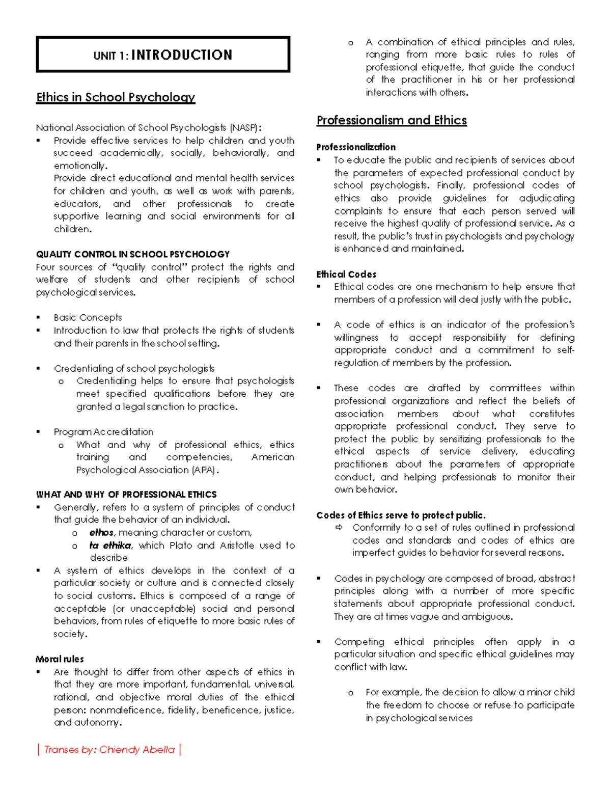 Ethics in School Psychology: NASP Guidelines and Professional Standards ...