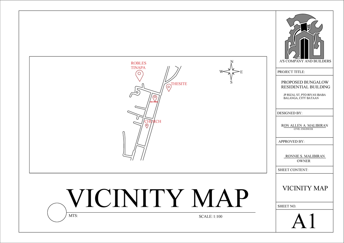 Proposed Bungalow Residential Building Plans - JP.Rizal St, Bataan ...