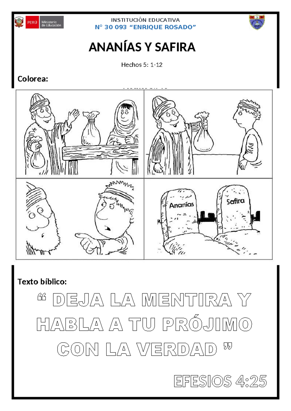 Ananías Y Safira - Antropología De La Religión - INSTITUCIÓN EDUCATIVA ...