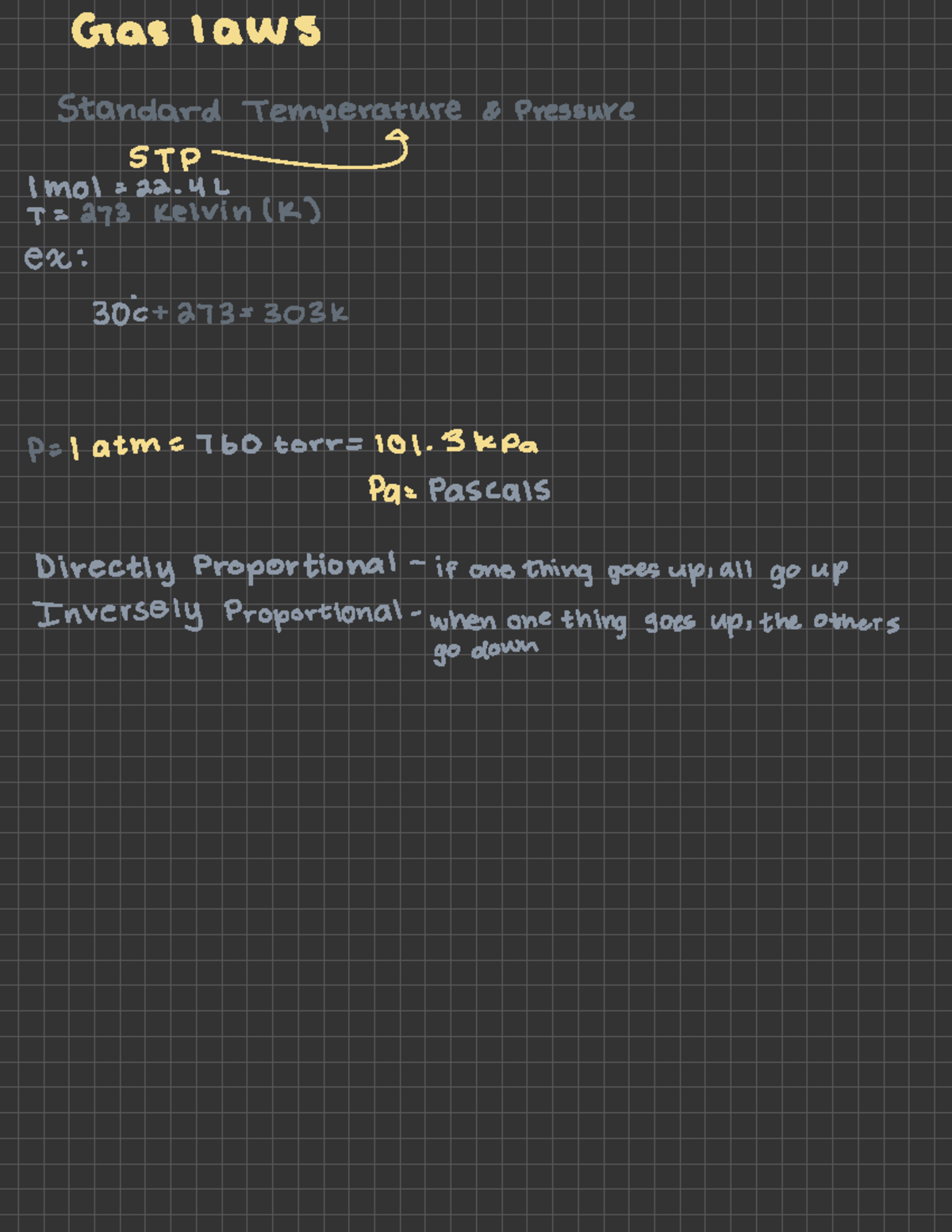 Chemistry 4 - Gas Laws - CHEM 1 - Gas laws standard Temperature ...