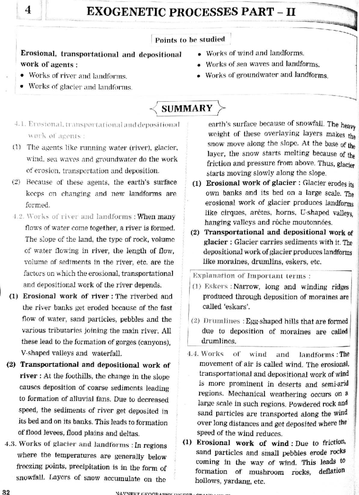 Geography IX: Exogenic Processes Part II - Erosional and Depositional Works - Studocu