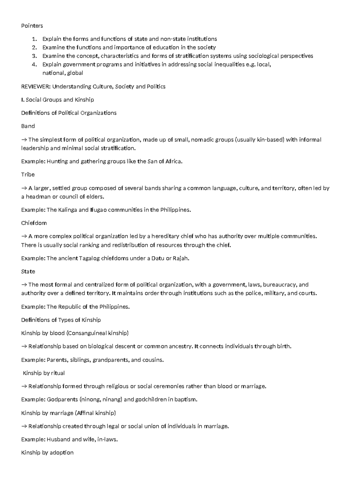 Pointers and Reviewer: Understanding Culture, Society, and Politics I ...