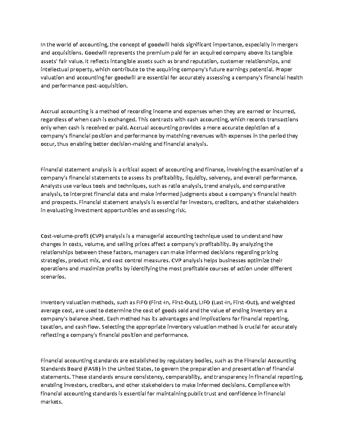 ACC 101: Essential Concepts and Principles of Accounting Notes - Studocu