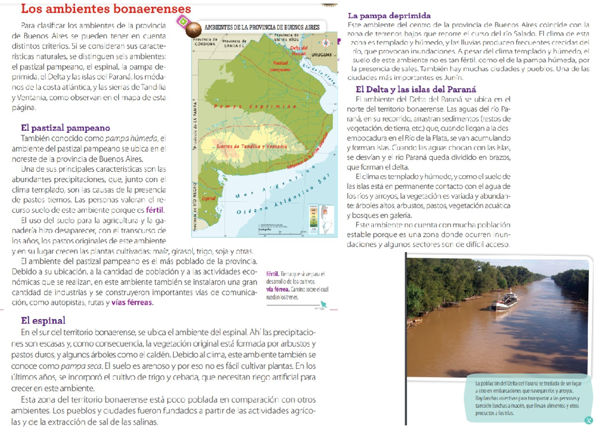 Ambientes Bonaerenses: Actividades y Características Naturales - Studocu