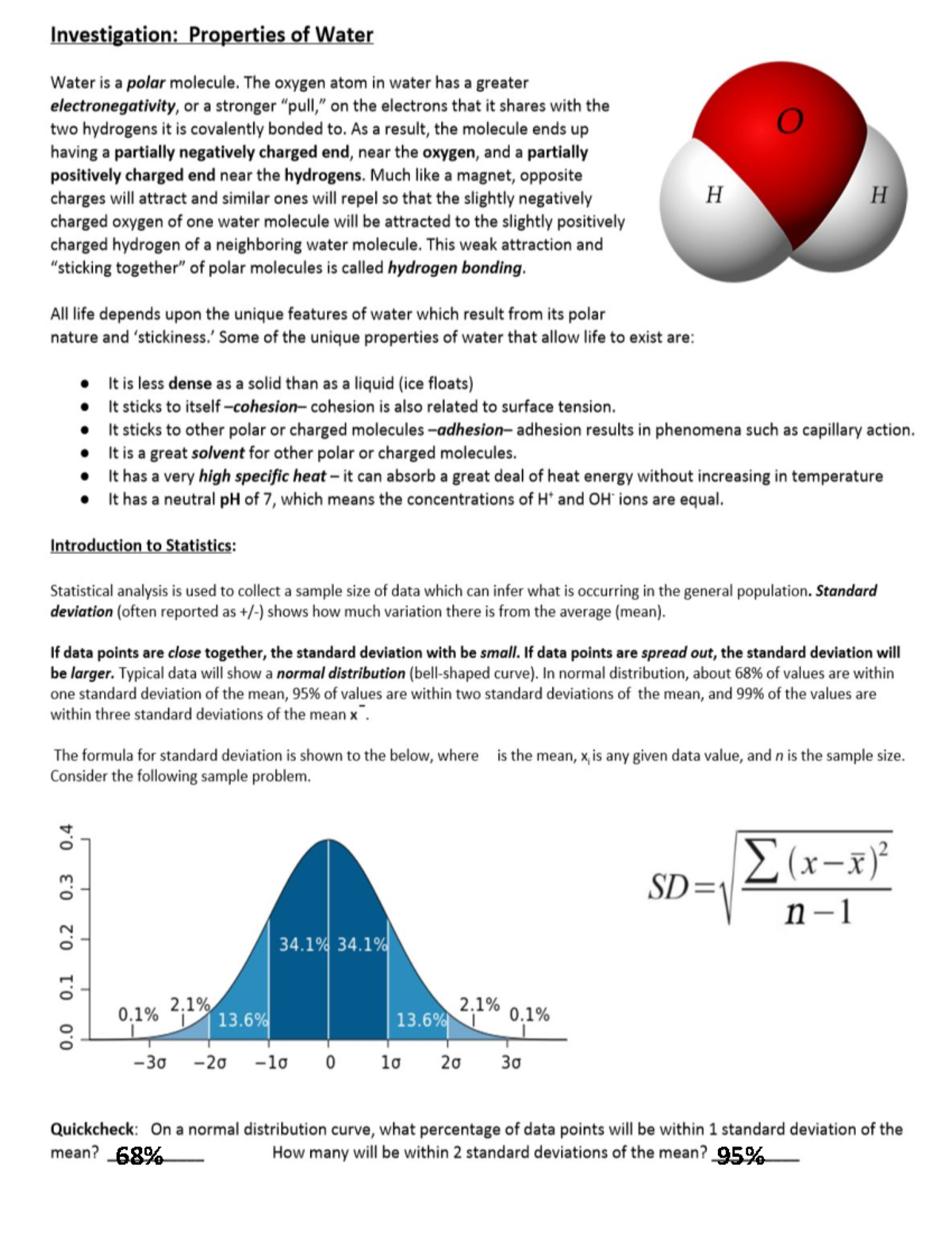 Investigation of Water Properties: Effects of Soap and Alcohol on ...