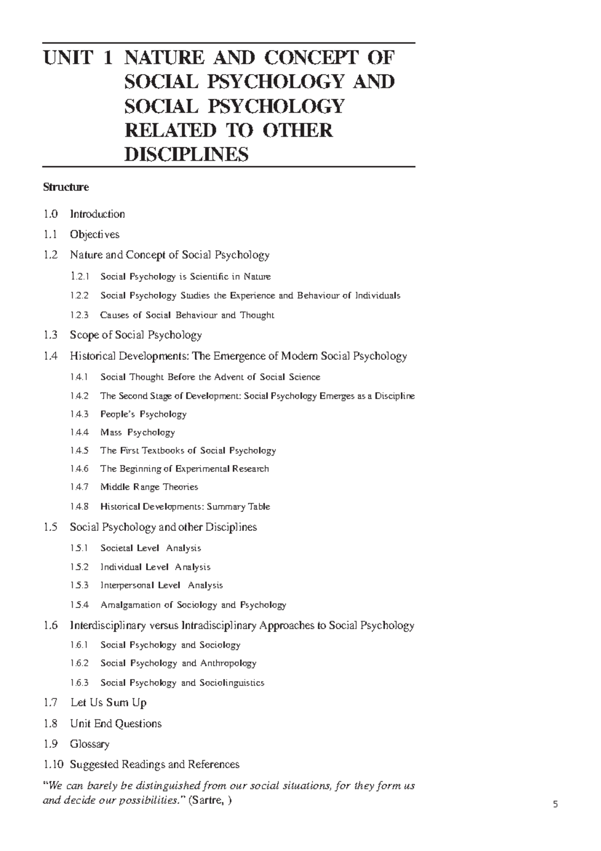 Introduction to Social Psychology (Unit-1) - Concepts & Scope - Studocu