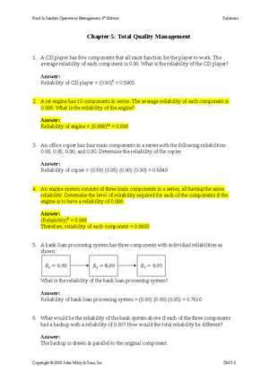Chapter 6 Statistical Quality Control - Chapter 6: Statistical Quality ...