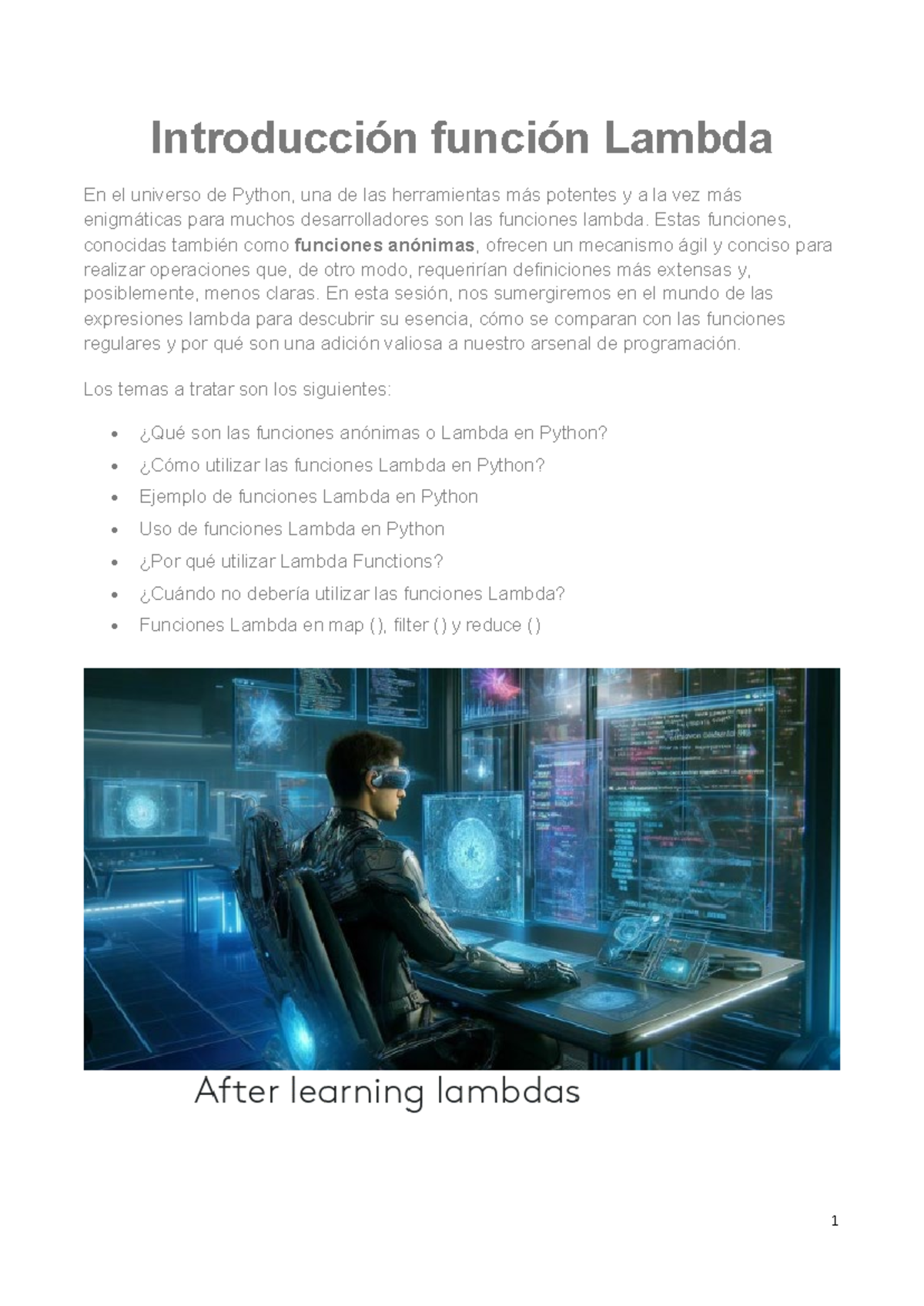Semana 13: Funciones Lambda en Python - Introducción y Ejemplos - Studocu