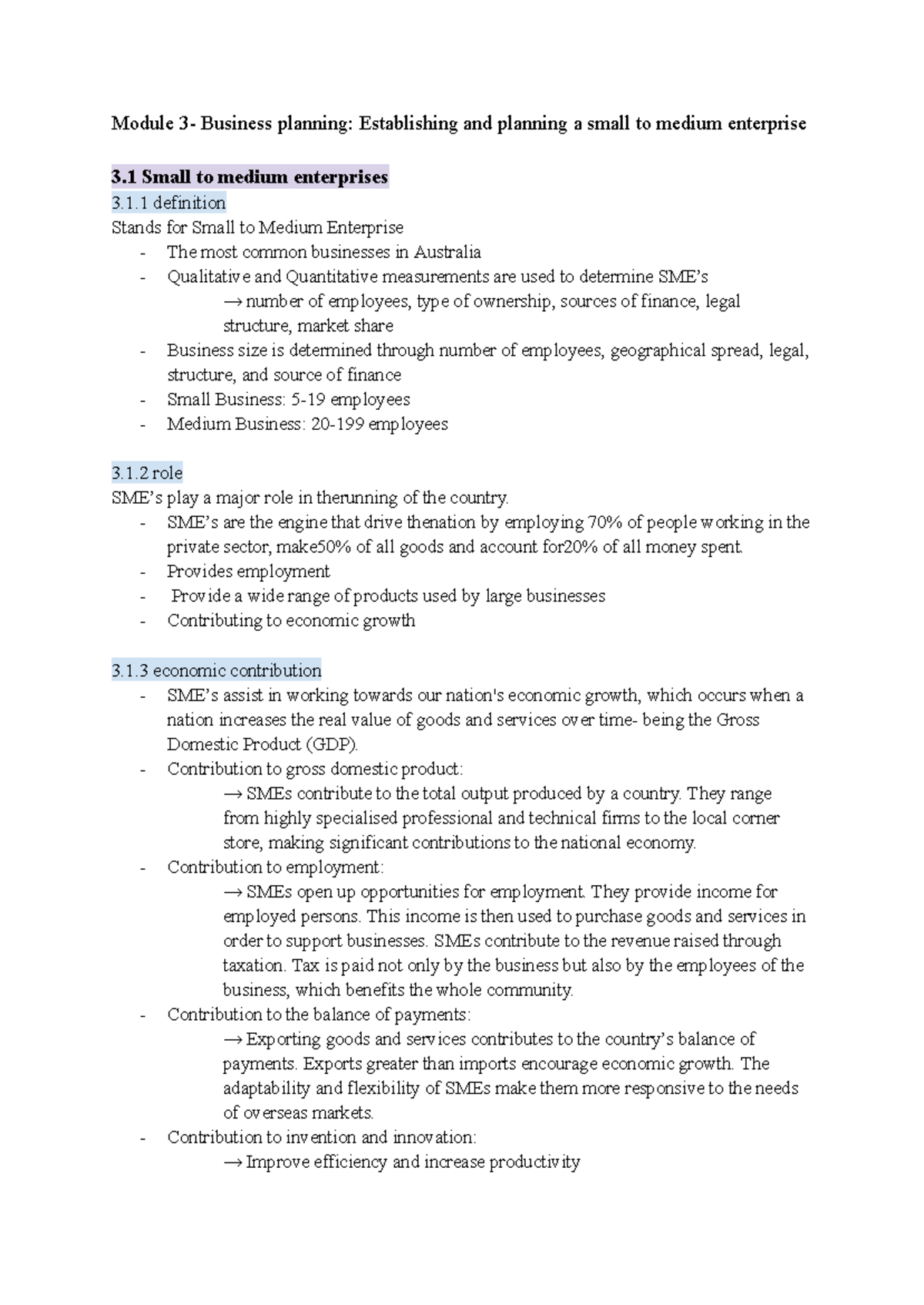 Year 11 Business Studies: Business Management Module 2 Notes - Studocu