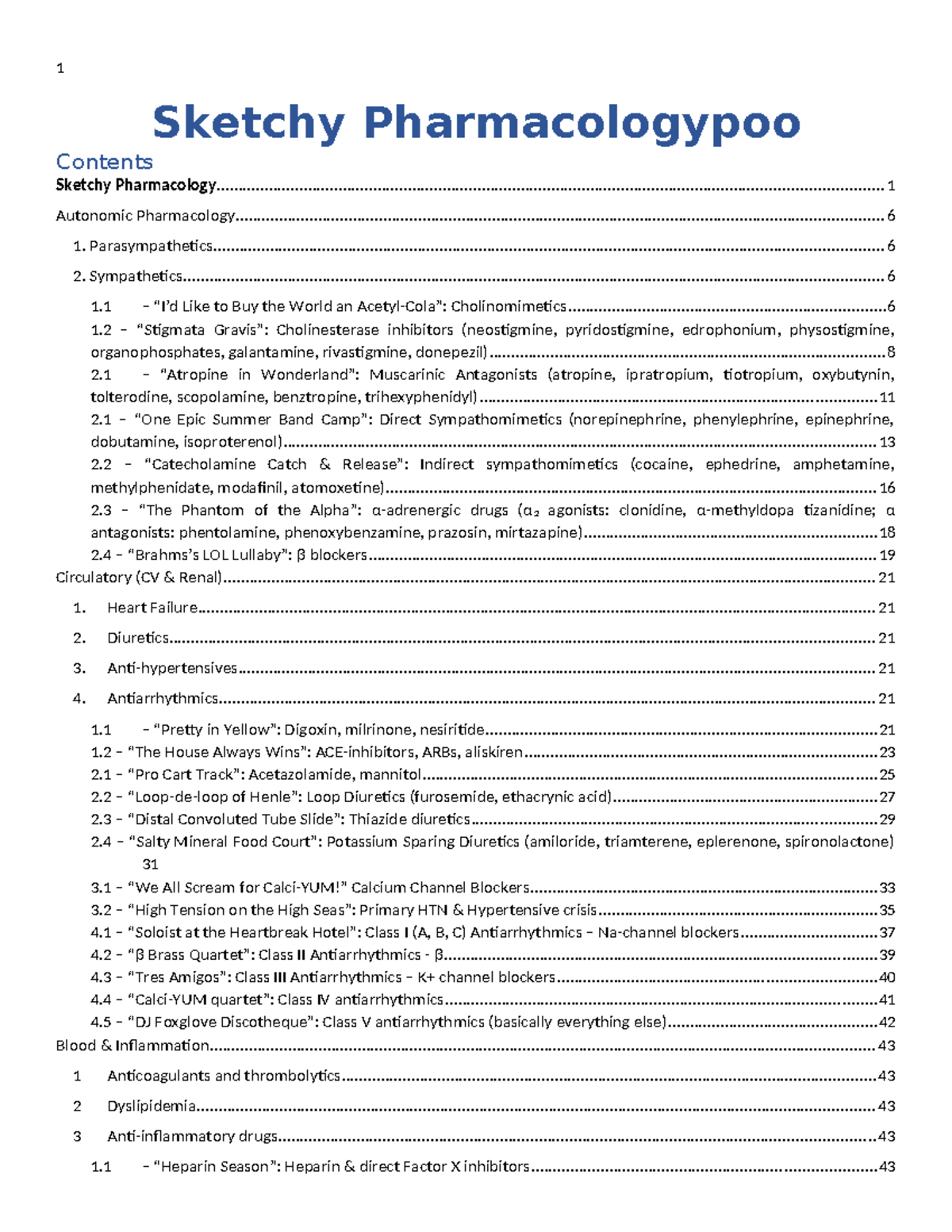 Sketchy Pharm - Complete sans pix - Sketchy Pharmacologypoo Sketchy ...