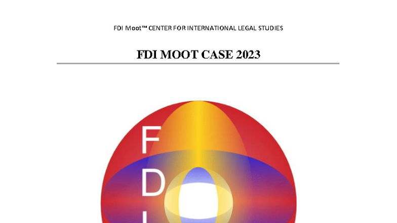 FDI Moot Case 2023: Request for Arbitration - DeLorean Technologies LLC ...