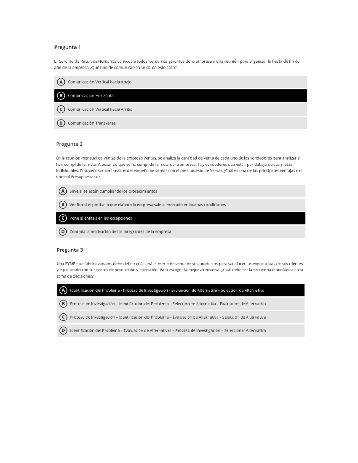 Examen Final ADM101 - Administración Bim. 1: Preguntas y Respuestas - Studocu