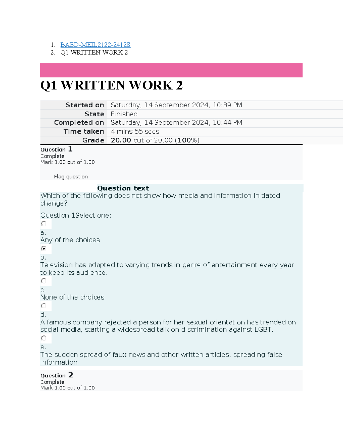 BAED2 - Q1 Written Work 2 Notes and Answers - Studocu