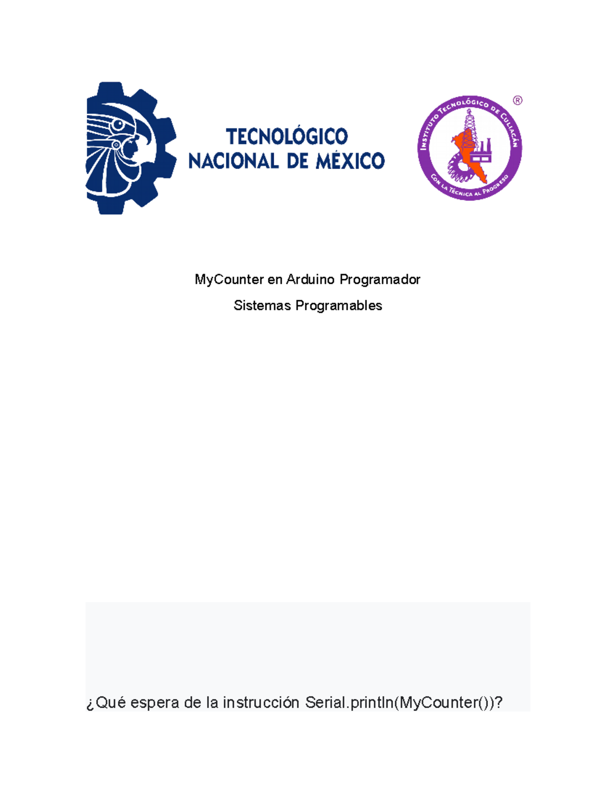 My Counter En Arduino Programador Mycounter En Arduino Programador