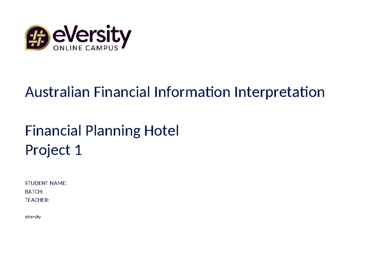 1-FIN008 EVT-001 Case Study: Financial Planning for Azure Retreat Hotel ...