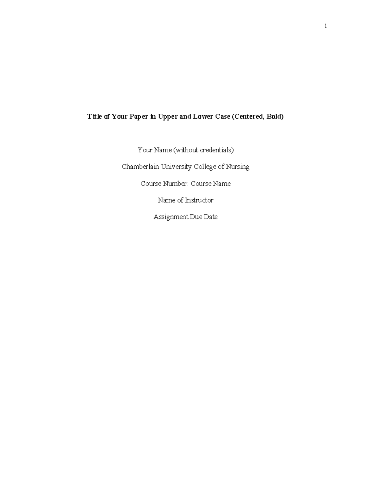APA 7th Edition Paper Template for RN-BSN Students - Studocu