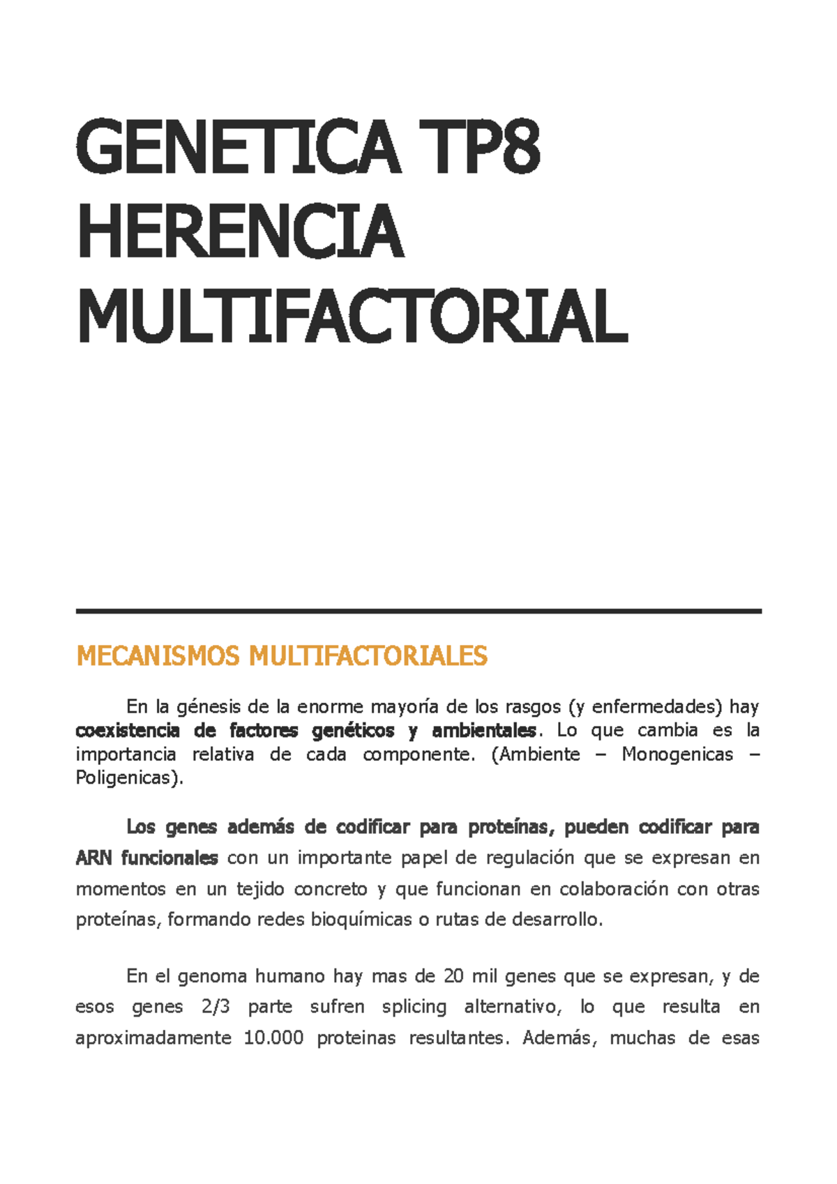 Herencia Multifactorial: Mecanismos y Anomalías Congénitas en Genética ...